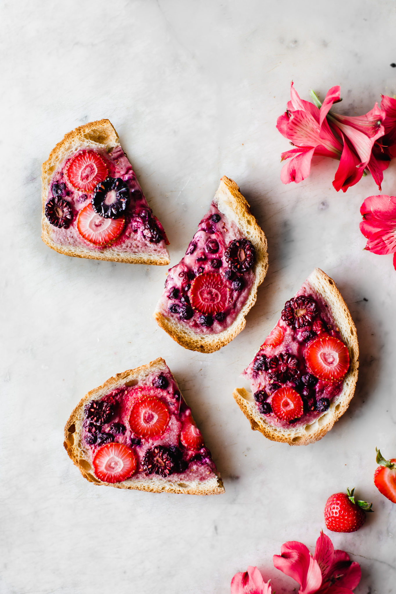 Vegan Berry Custard Toast - California Giant Berry Farms