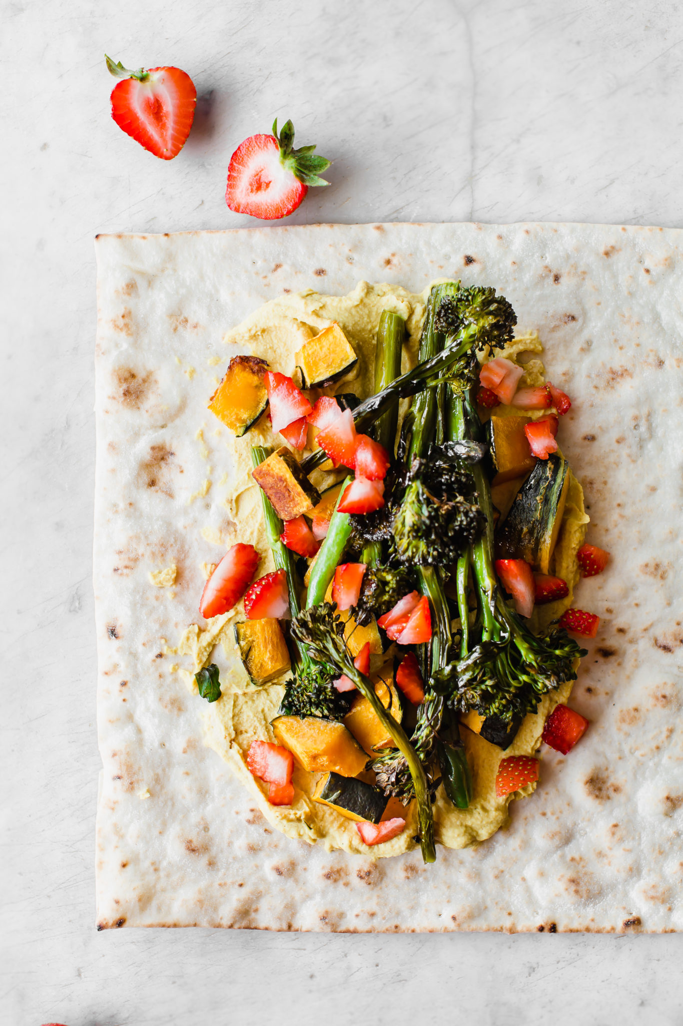 Curry Hummus, Veggie, and Berry Wrap - California Giant Berry Farms