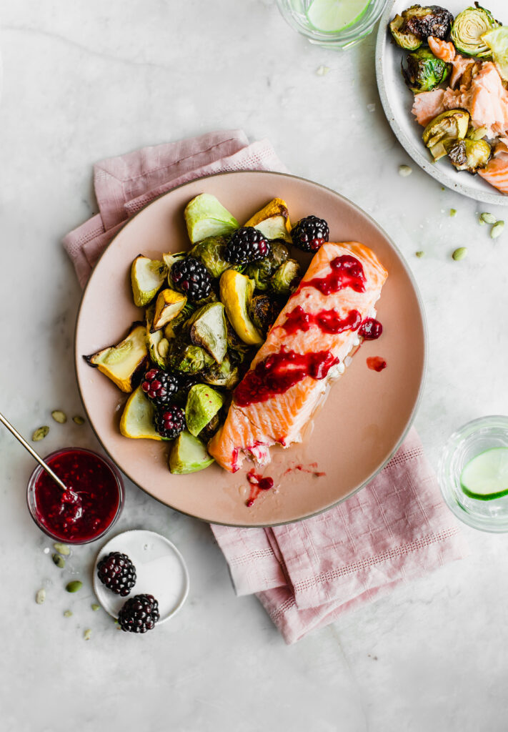 One Pan Roasted Blackberry Salmon - California Giant Berry Farms