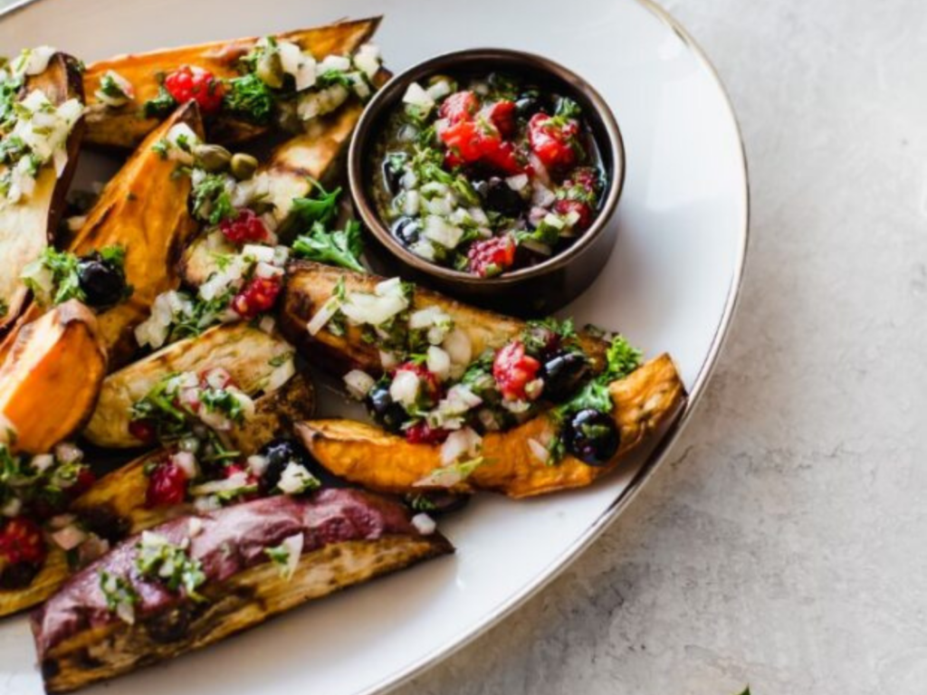 Air-Fry Sweet Potato and Mixed Berry Chimichurri - California Giant ...