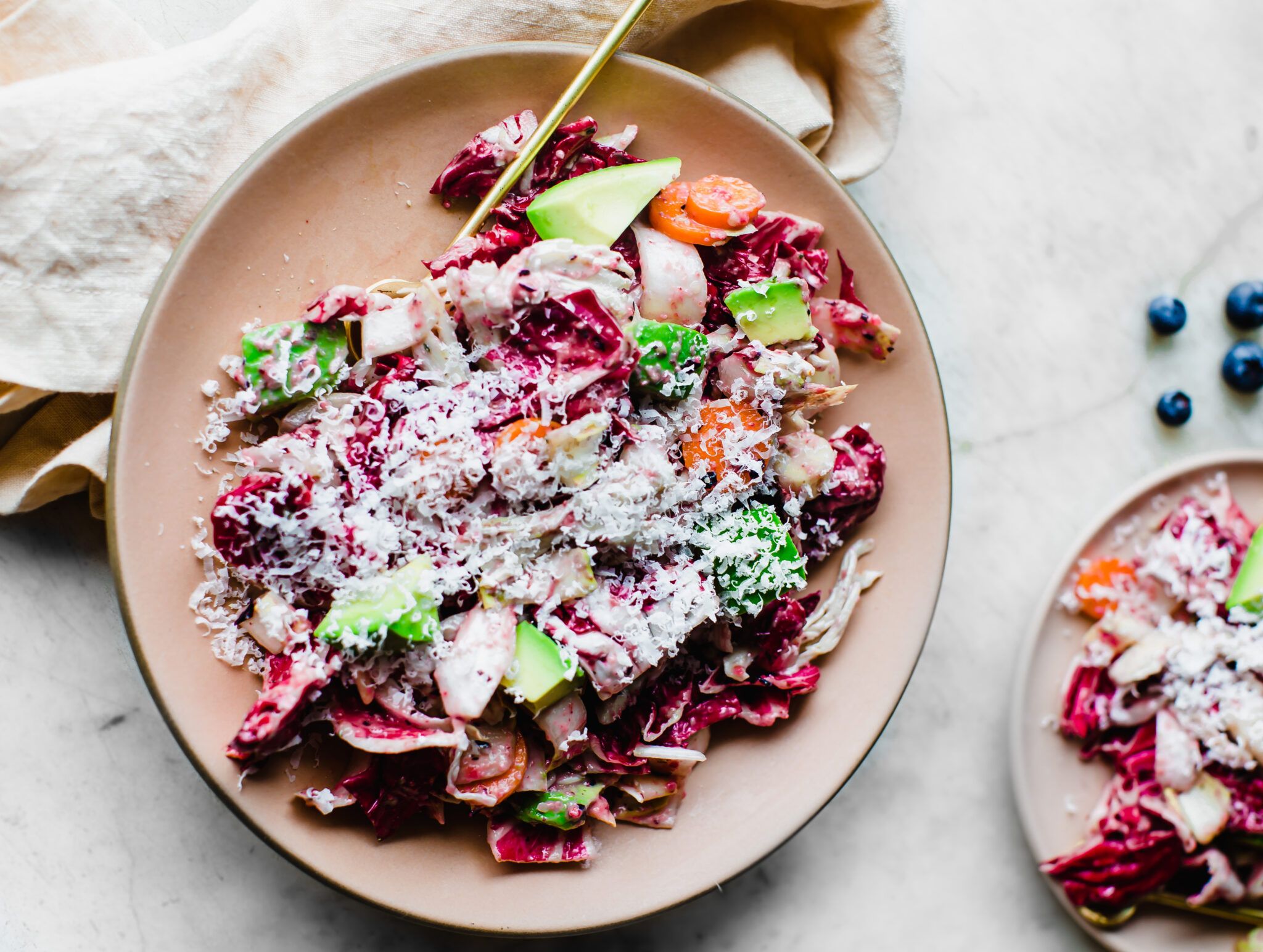 Chicken Endive and Radicchio Salad with a Blueberry-Strawberry ...