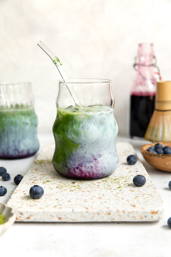 Iced Blueberry Matcha Latte - California Giant Berry Farms