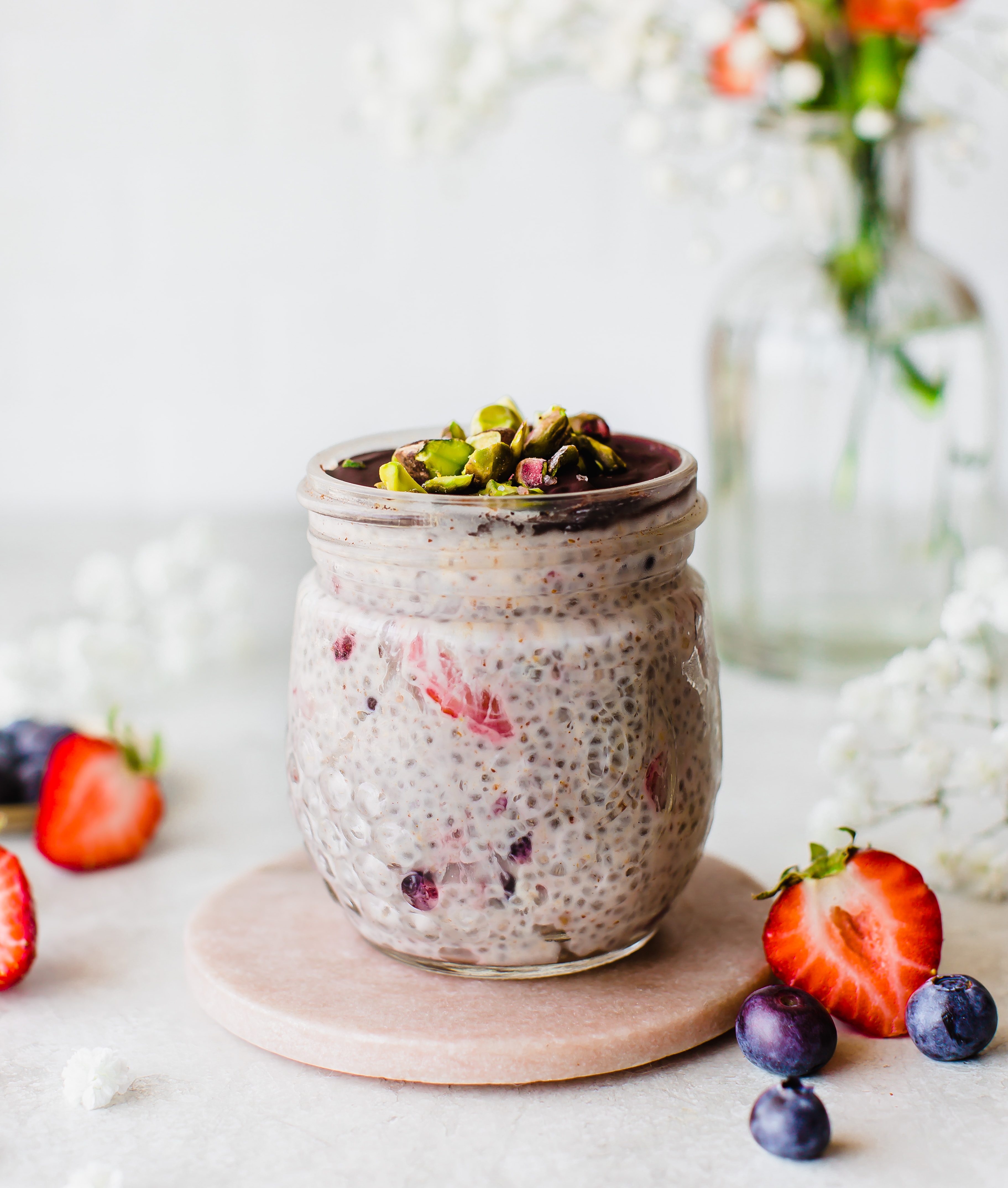 Mixed Berry High Protein Magic Shell Chia Pudding Cups - California ...