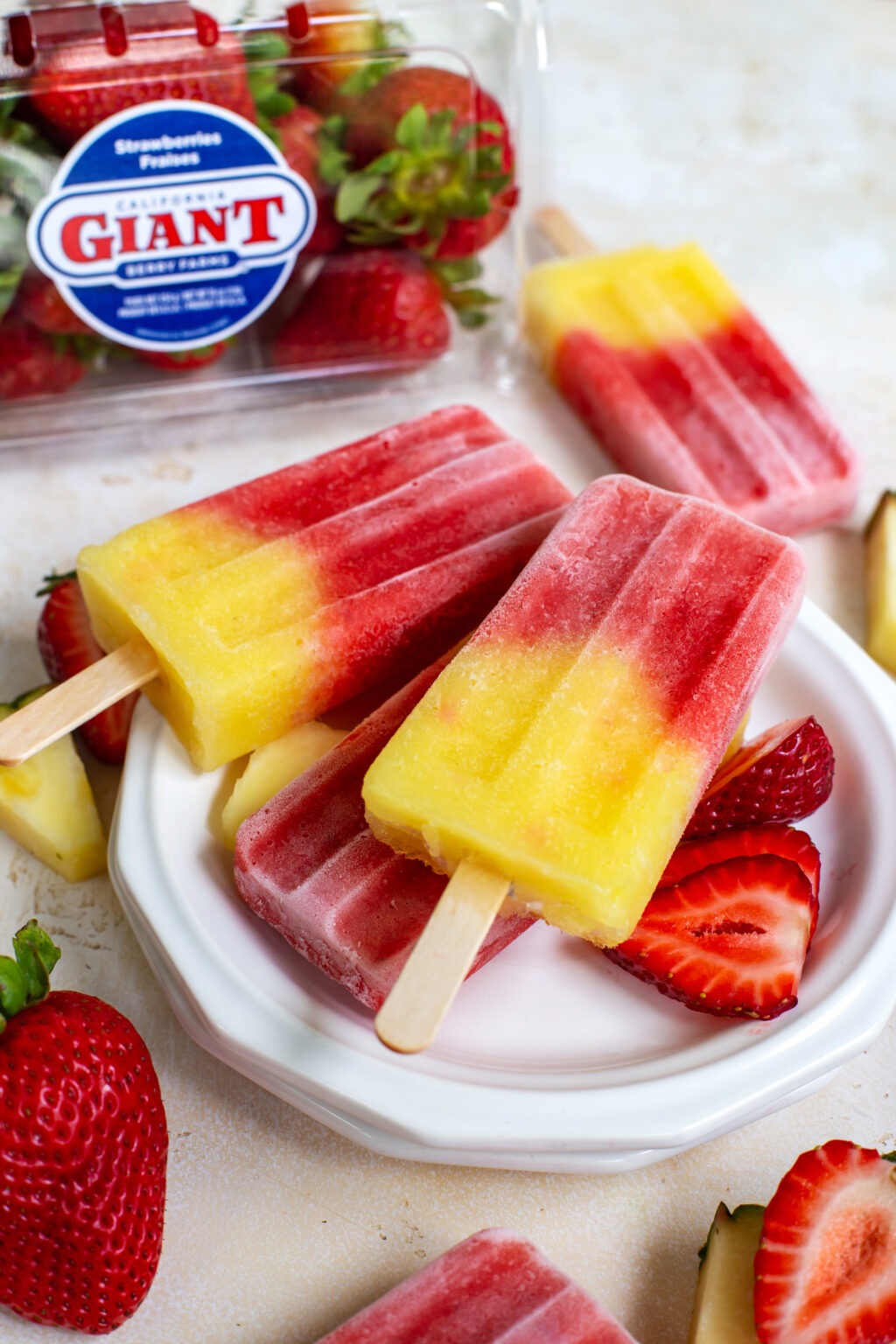 Strawberry Pineapple Popsicles California Giant Berry Farms